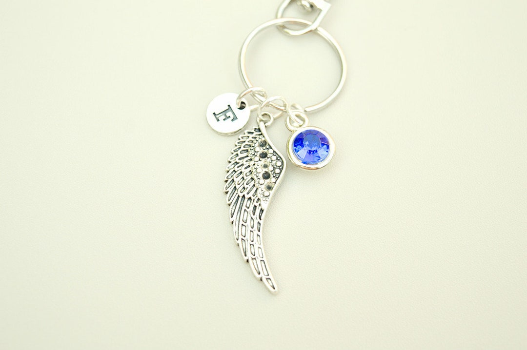 Memorial Keychain, Memorial Gift, Angle Wing Keyring , in Memory of Dad ...