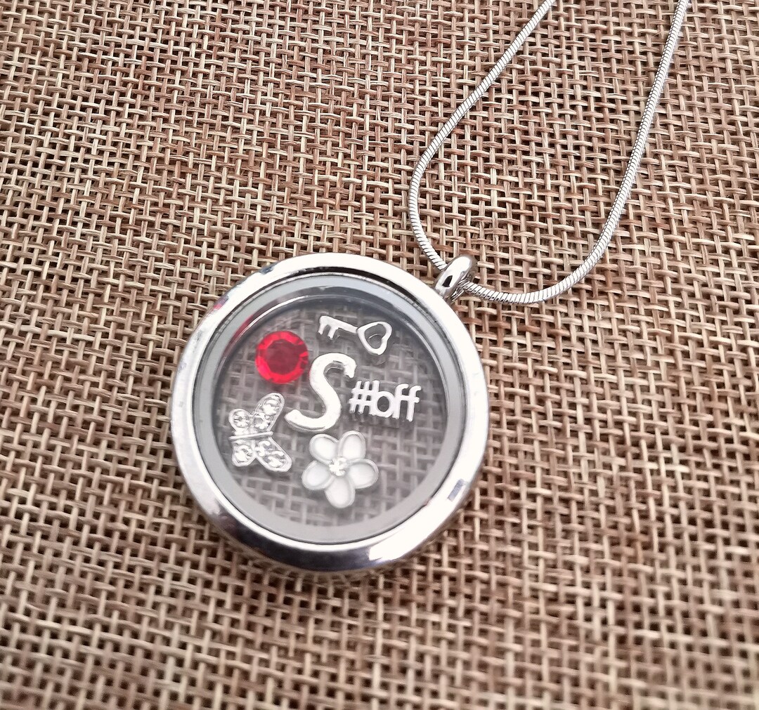 Friendship Locket Necklace, Friendship Memory Locket, Floating Locket ...
