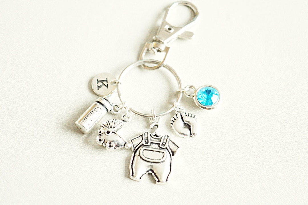 Baby Boy Keyring, Baby Boy Gift, Baby Boy Keychain, New Baby Gift, New ...