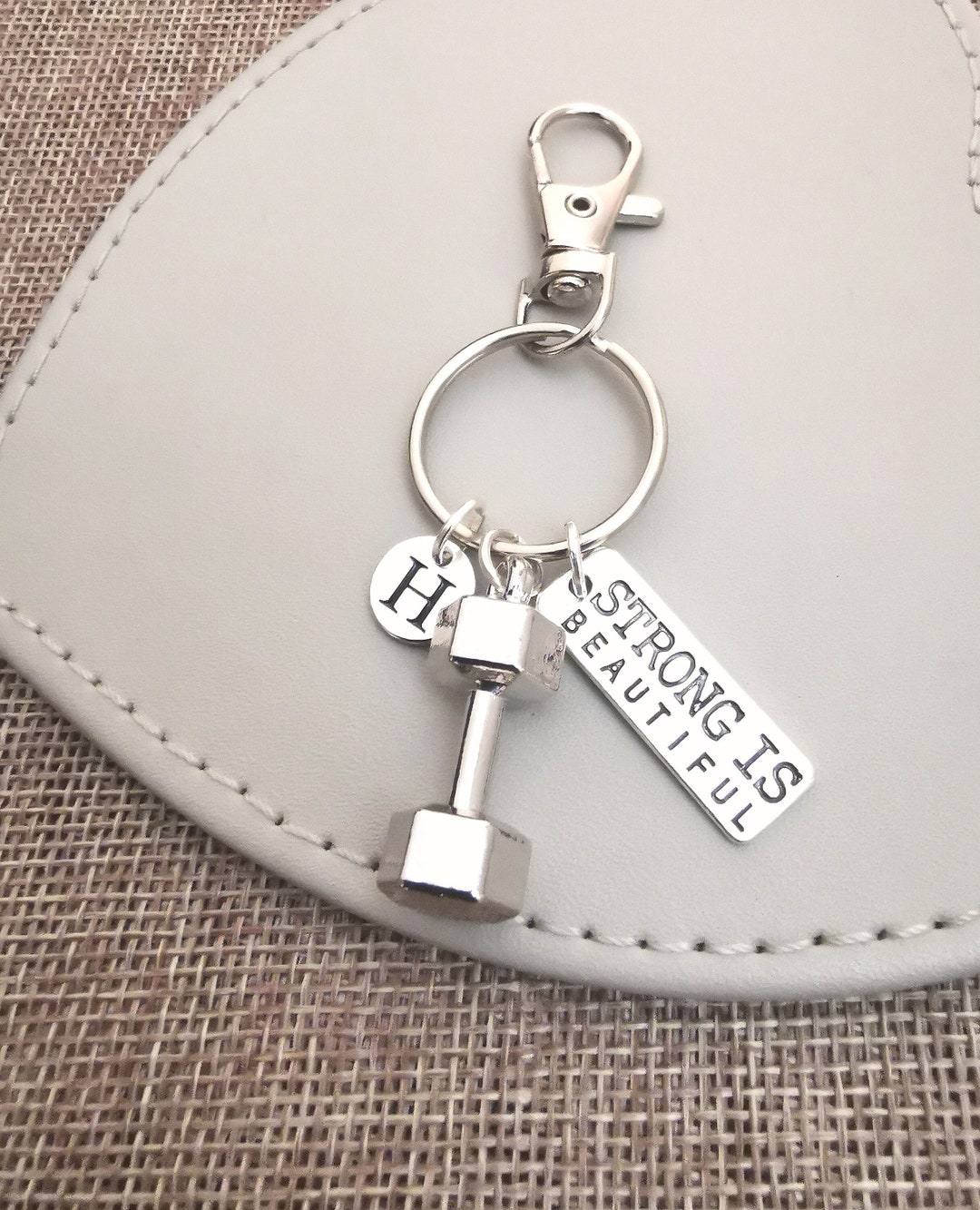 Gym Gifts, Gym Key Ring, Girlfriend Gift, Gift for Her, Strong is ...