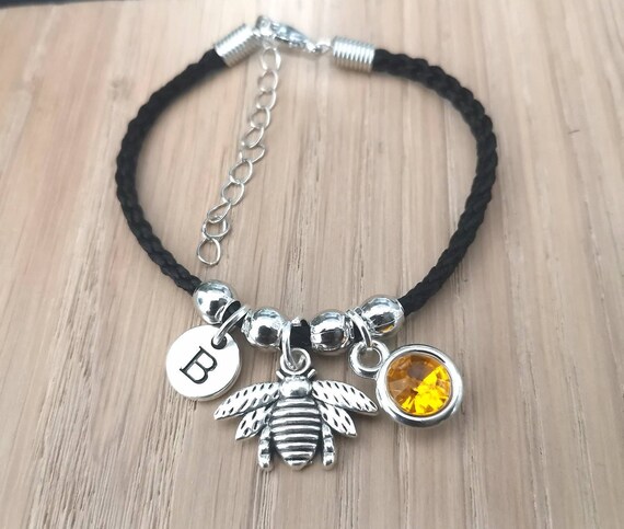 Personalised bee bracelet store