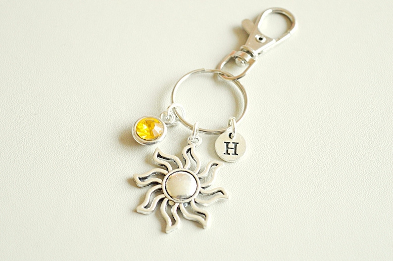 Sun Keychain Sun Gift Personalized Sun Sun Keyring Sun - Etsy
