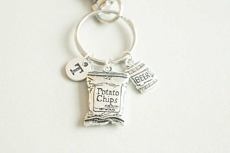 Potato Chip Keychain Potato Chip Bag Gift Beer Keyring Dad | Etsy
