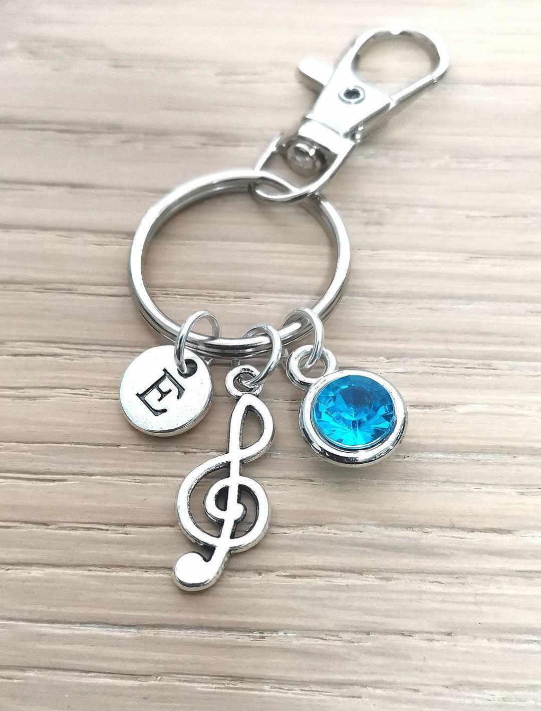 Musician Gift, Musical Note Keyring, Keychain for Singer, Personalized ...