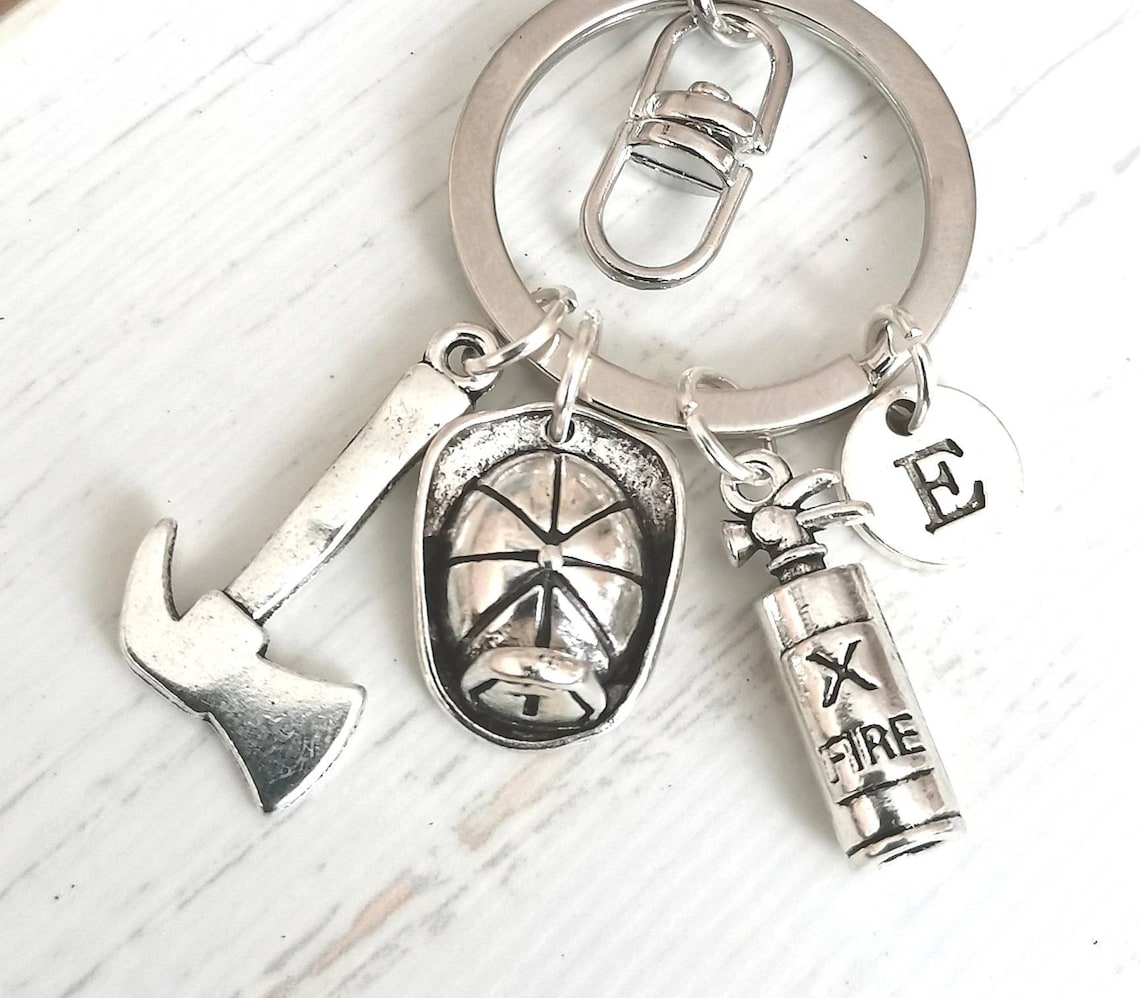 Fireman Keyring Fireman Gifts Firefighter Gifts Fireman - Etsy UK