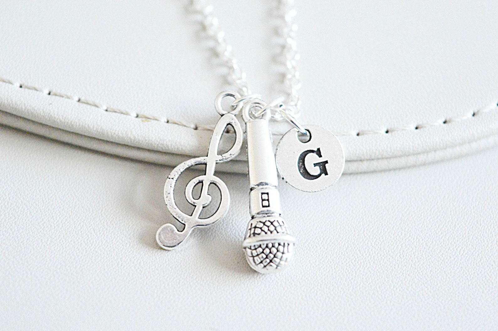 Music Necklace, Microphone Necklace, DJ Necklace, Microphone Gift, DJ ...