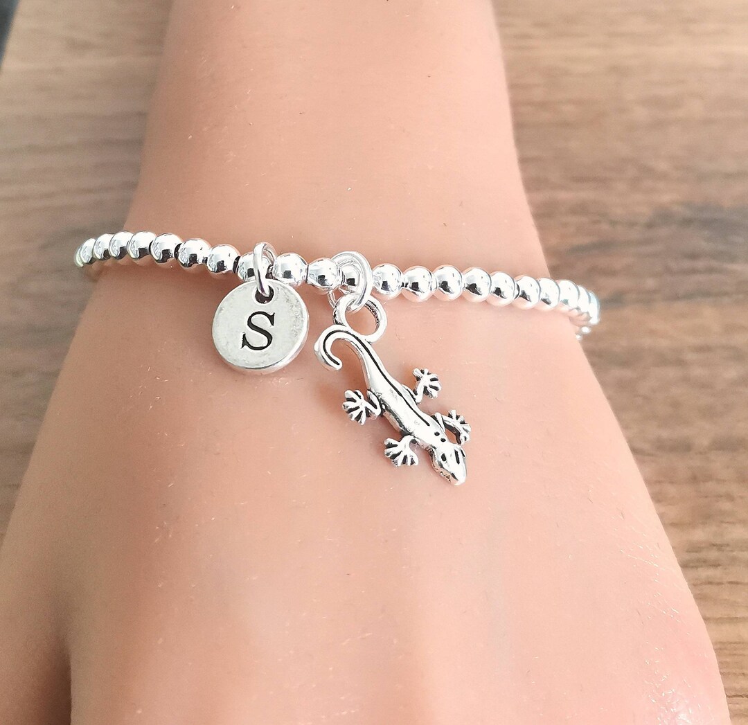 Lizard Bracelet, Gecko Bracelet, Silver Lizard, Lizard Jewelry ...