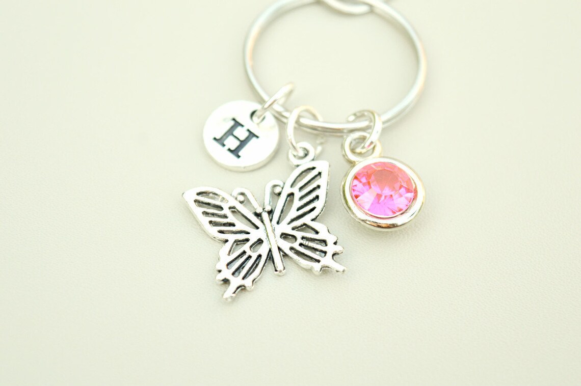 Butterfly Key Chain, Butter Fly Keyring,insect Charm Gifts, Summer Key ...