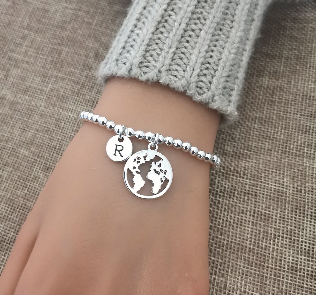 World Map Bracelet, World Map Gift, Map Bracelet, Long Distance Gift ...