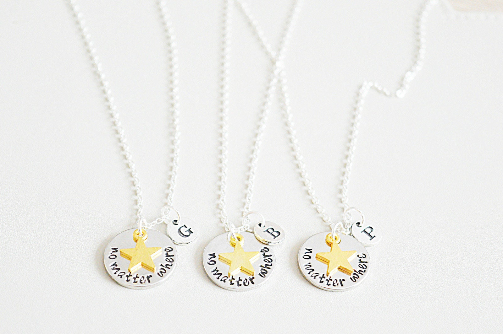 3 Best Friend Necklaces 3 Friends Gifts 3 Friends Three - Etsy
