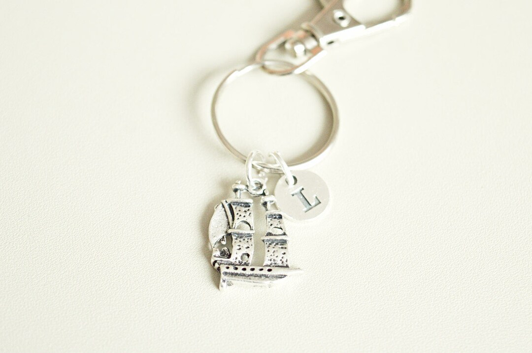 Pirate Ship Keychain, Pirate Ship Keyring, Pirate Ship Gift, Boat ...