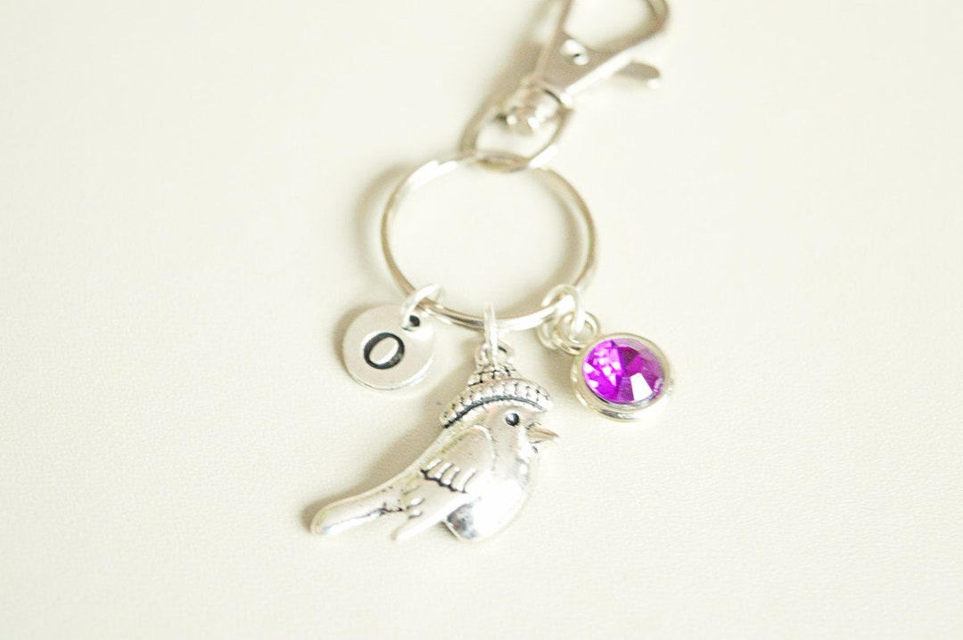 Bird Keychain, Bird Keyring, Keychain, Chick Keyring, Animal Keychain ...