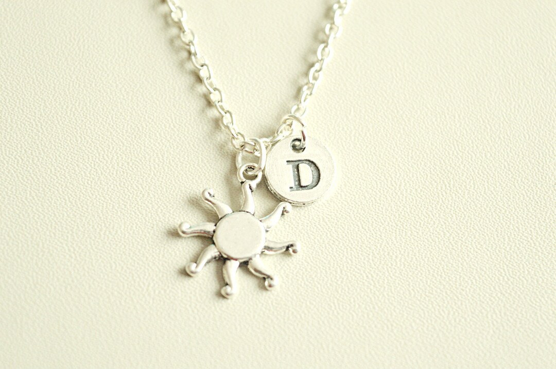 Sun Necklace, Personalized Sun Gift, Sun Charm Gift, Sun Pendant, Sun ...
