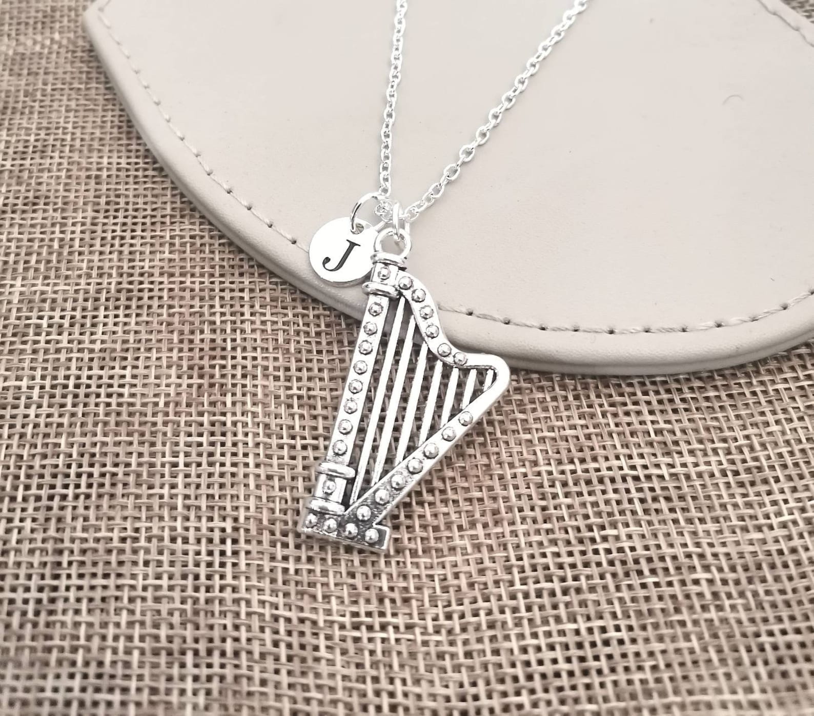Harp Necklace, Harp Gift, Harp Jewelry, Harp Player Gift, Harp ...