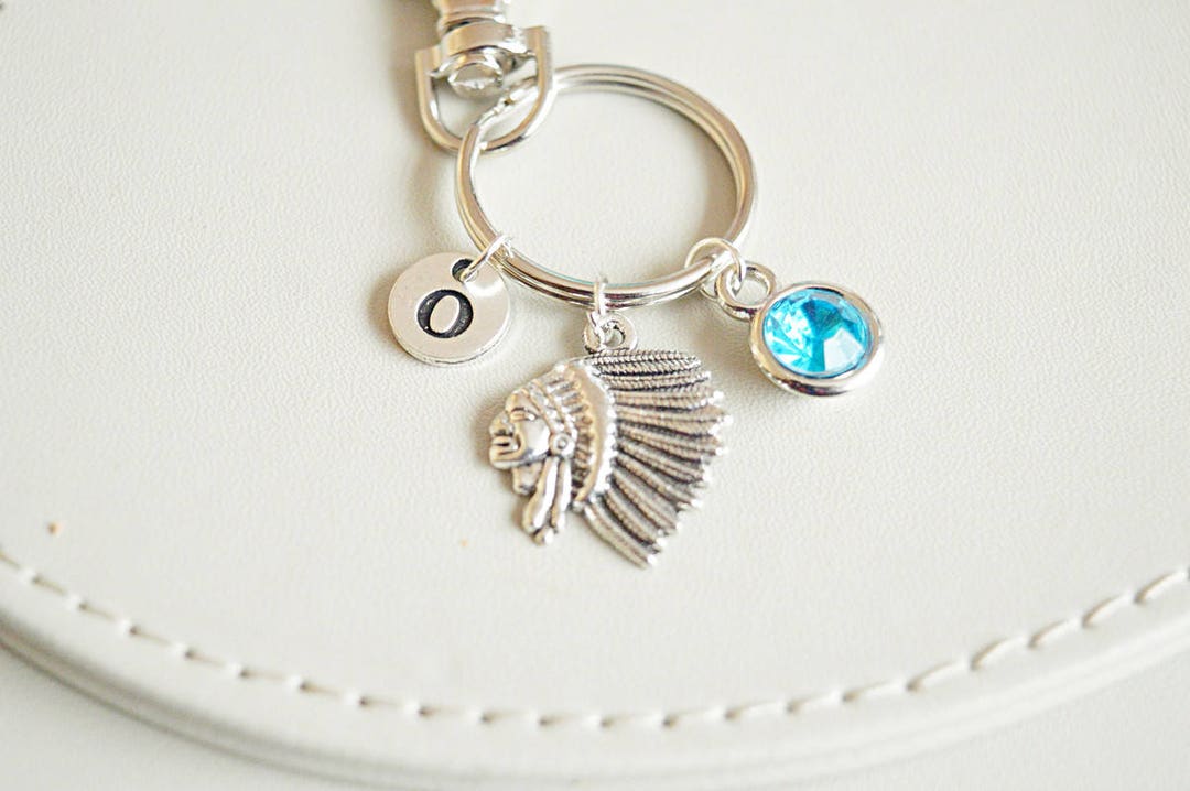 Native American Keyring, Native American Gift, Indian Chief Key Chain ...