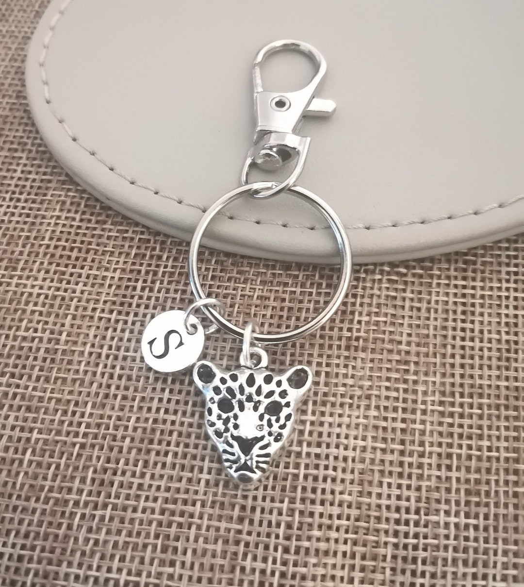 Leopard Keychain, Leopard Keyring, Leopard Gift, Leopard Face, Animal ...