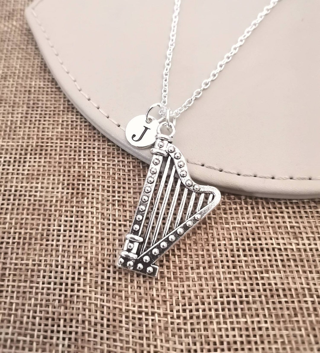 Harp Necklace, Harp Gift, Harp Jewelry, Harp Player Gift, Harp ...