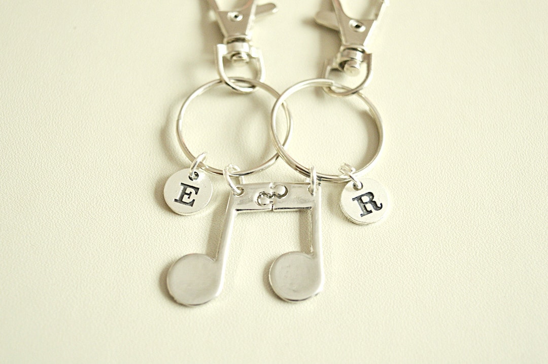 Music Note Keychains, Music Note Keyrings, Music Note Gifts, Musician ...