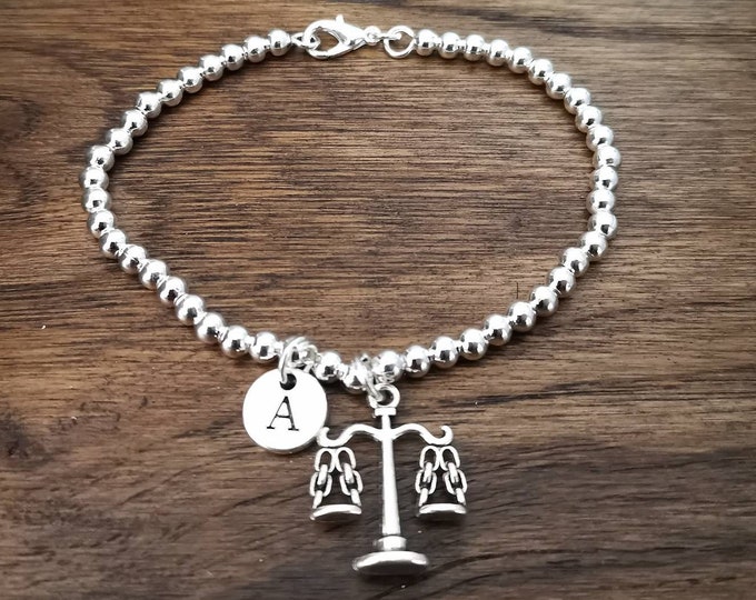 Scales of Justice Bracelet-paralegal Gift-lawyer Gift-law Gift-legal ...
