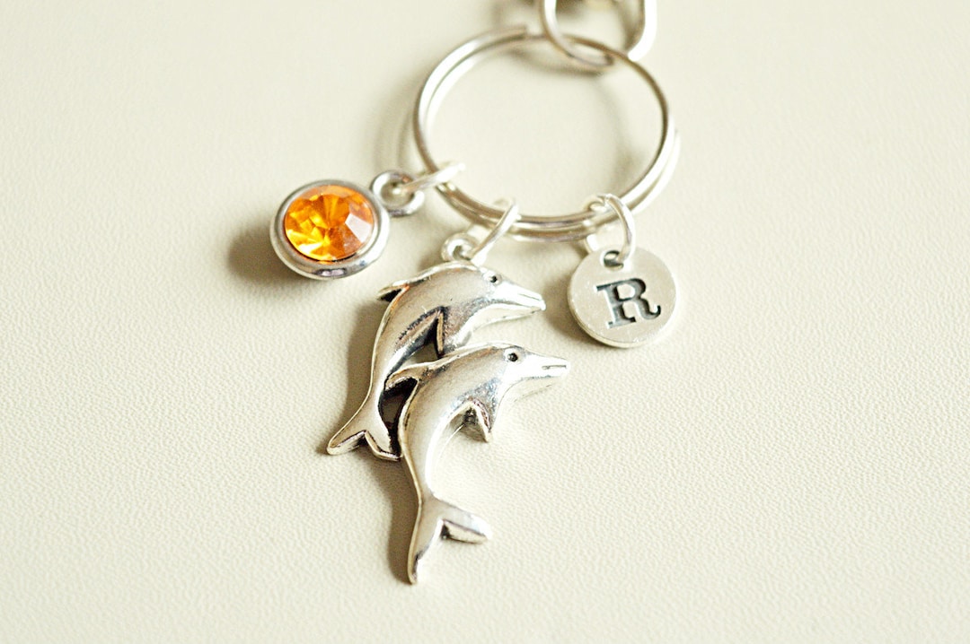 Dolphin Keychain,friendship Chain, Friendship Keyring, Two Dolphin ...