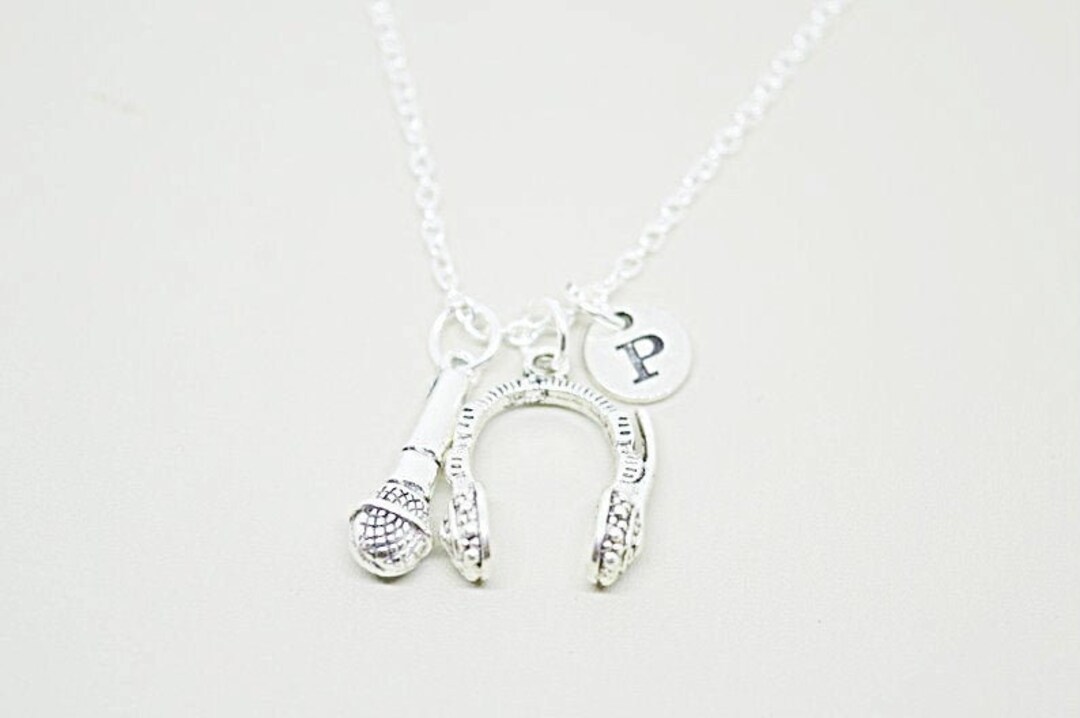 DJ Necklace, Music Necklace, Microphone Necklace, Head Phone Necklace ...
