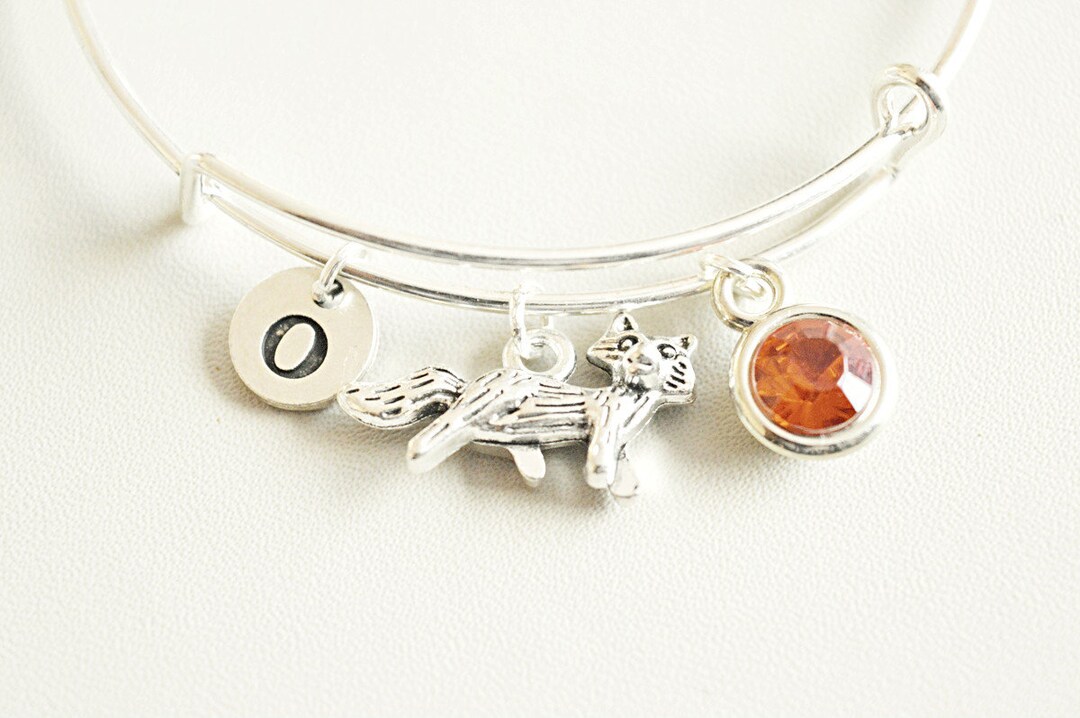 Fox Bracelet, Fox Charm Bracelet, Fox Jewelry, Fox Gift, Animal ...