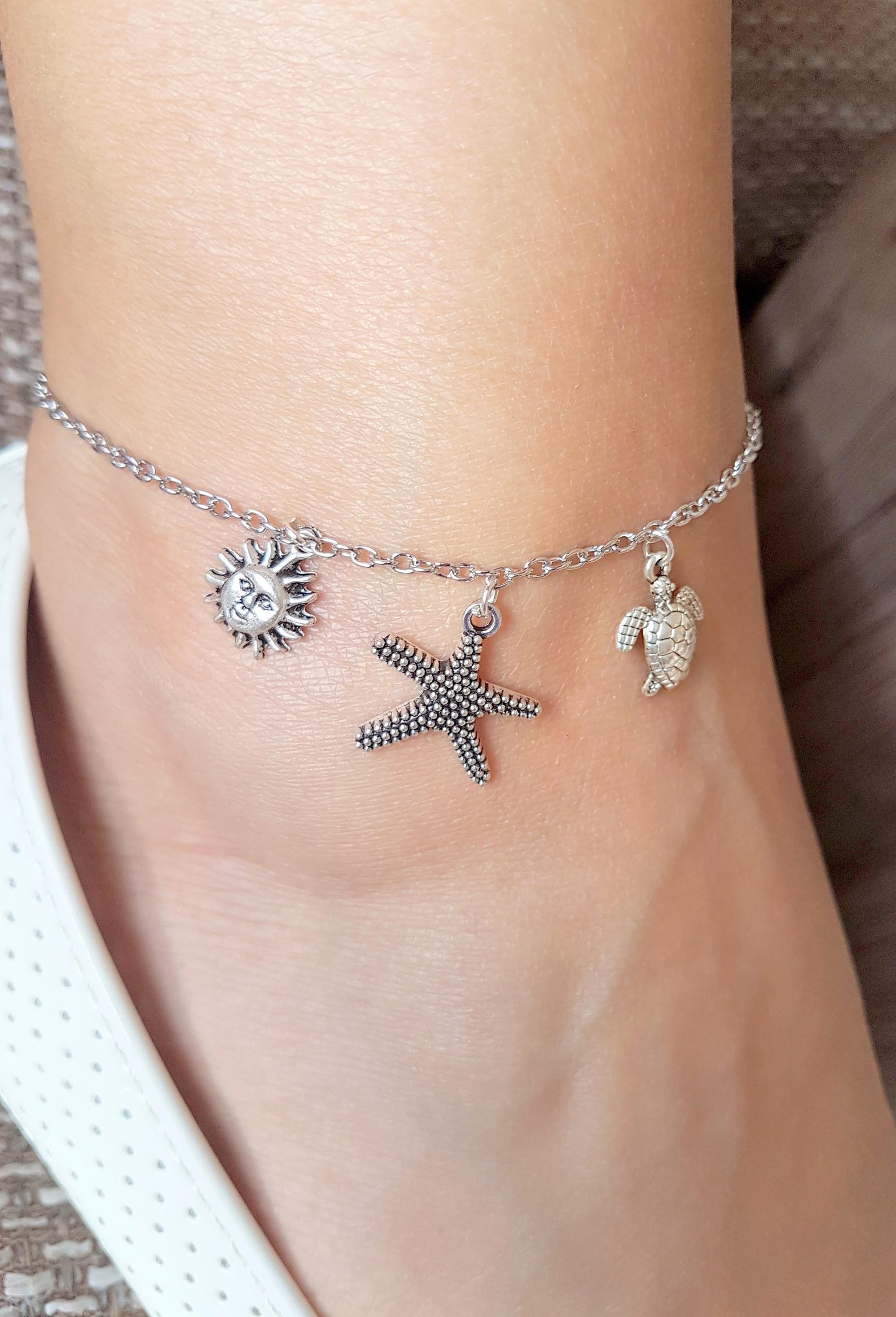 Beach Wedding Jewelry, Starfish Anklet, Beach Themed Wedding ...