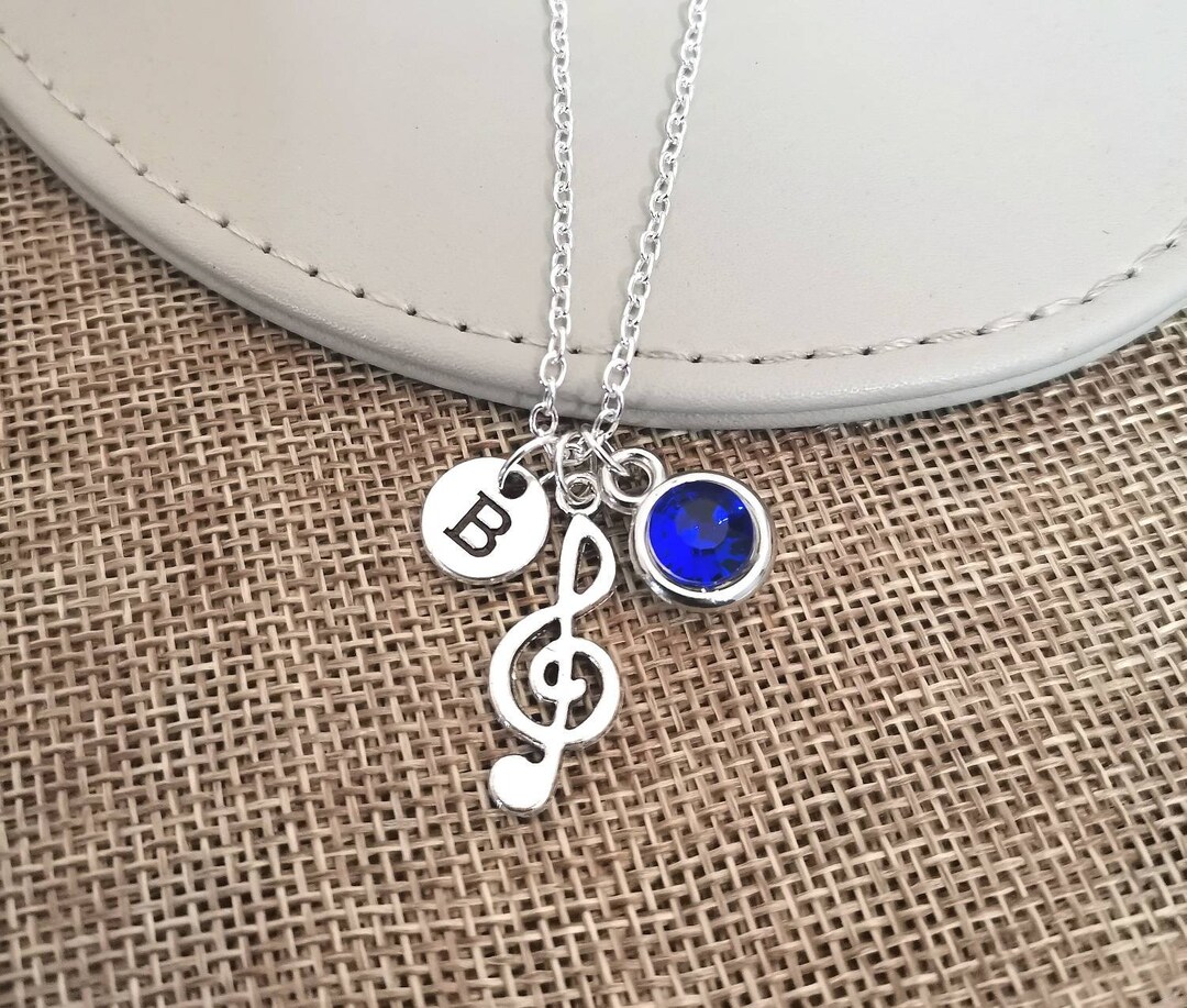 Music Note Necklace, Music Note Jewelry, Musical Gift, Music Jewelry ...