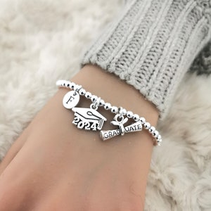 2024 Graduation Gift, Graduation Bracelet 2024, Graduation Gift for Her ...