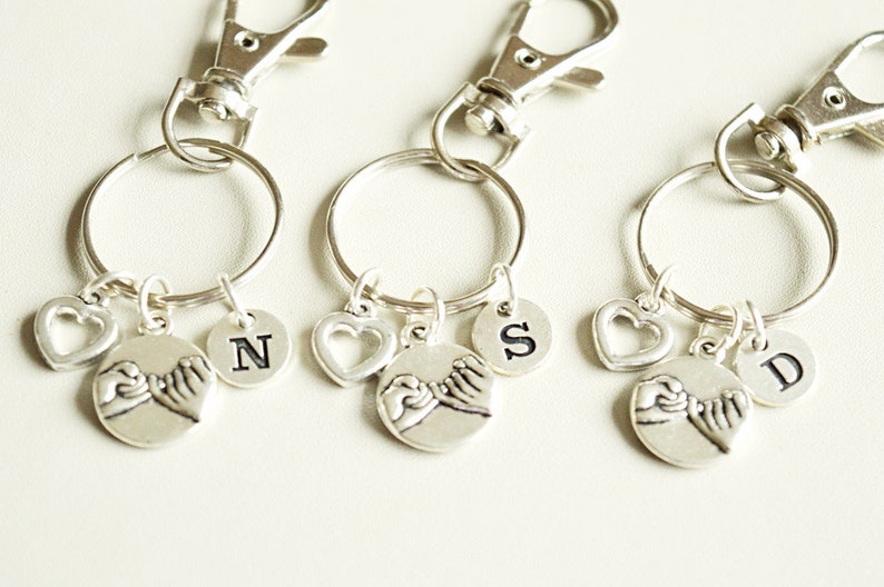 Friendship Keyrings 3 Best Friends Keychain 3 Friendship | Etsy UK