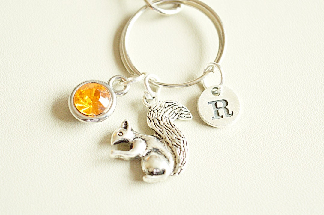 Squirrel Keyring, Squirrel Gift, Squirrel Keychain, Gift for Friend ...