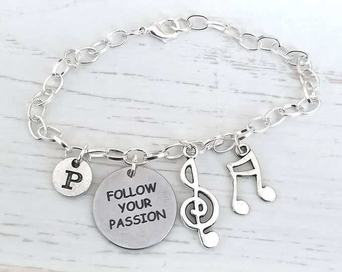 Gifts for Musicians, Music Note Bracelet, Gifts for Singer, Singers ...