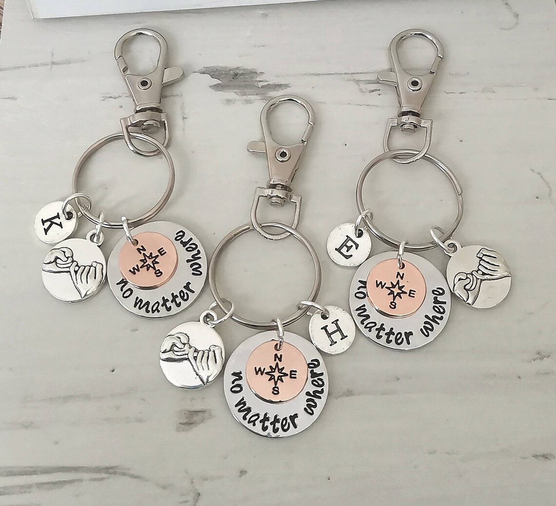 3 Best Friends, Three Best Friends Keychain, 3 Piece Best Friend Gifts ...