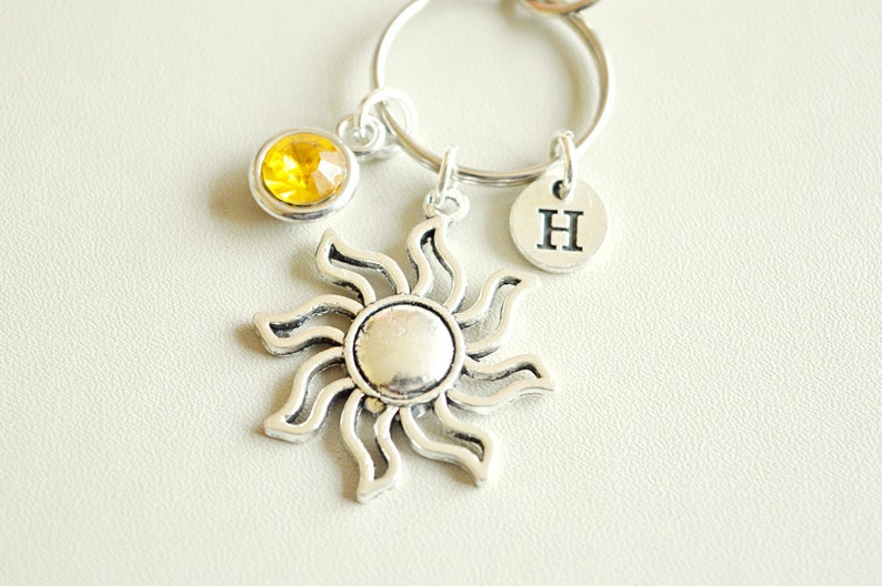 Sun Keychain Sun Gift Personalized Sun Sun Keyring Sun - Etsy