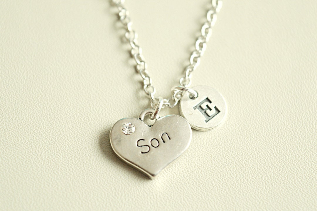 Son Necklace, Son Gift, Silver Son Necklace, Personalized Son Gift ...