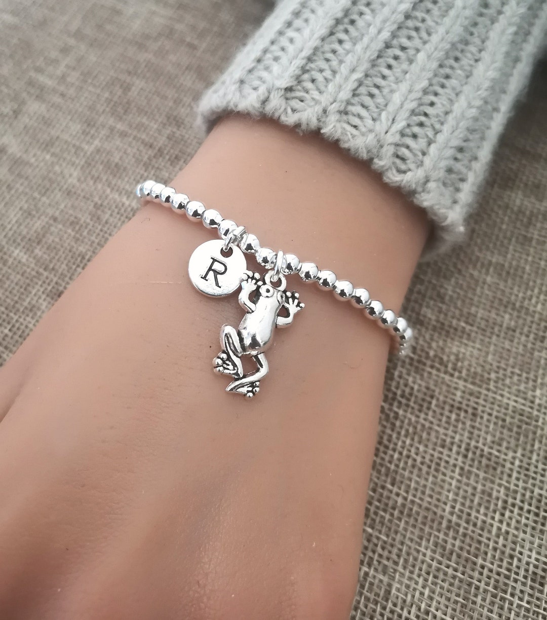Frog Bracelet, Frog Charm Bracelet, Frog Charm, Animal Bracelet, Frog ...