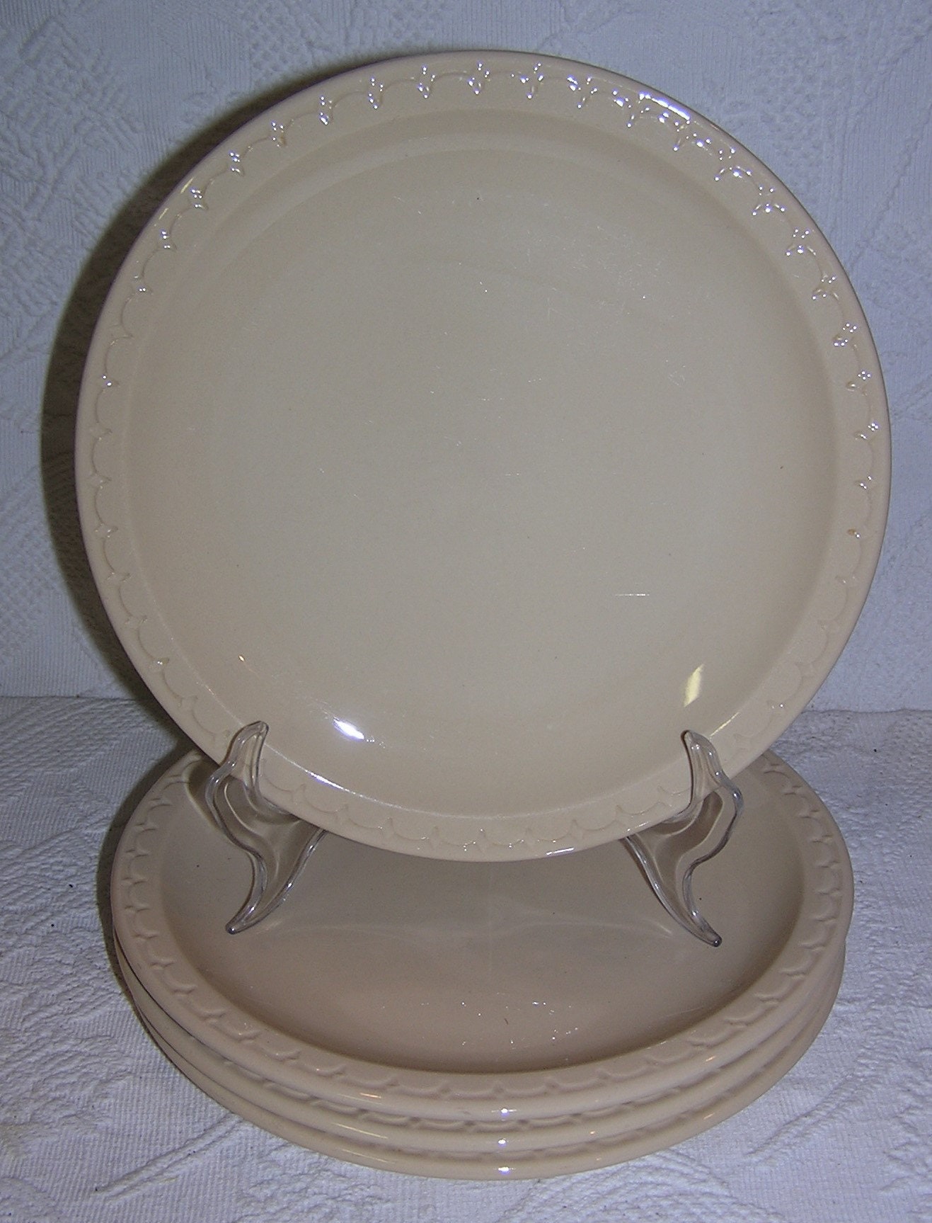4 Syracuse China Econo Rim Restaurant Ware Dinner Plates - 9.5" Wide ...
