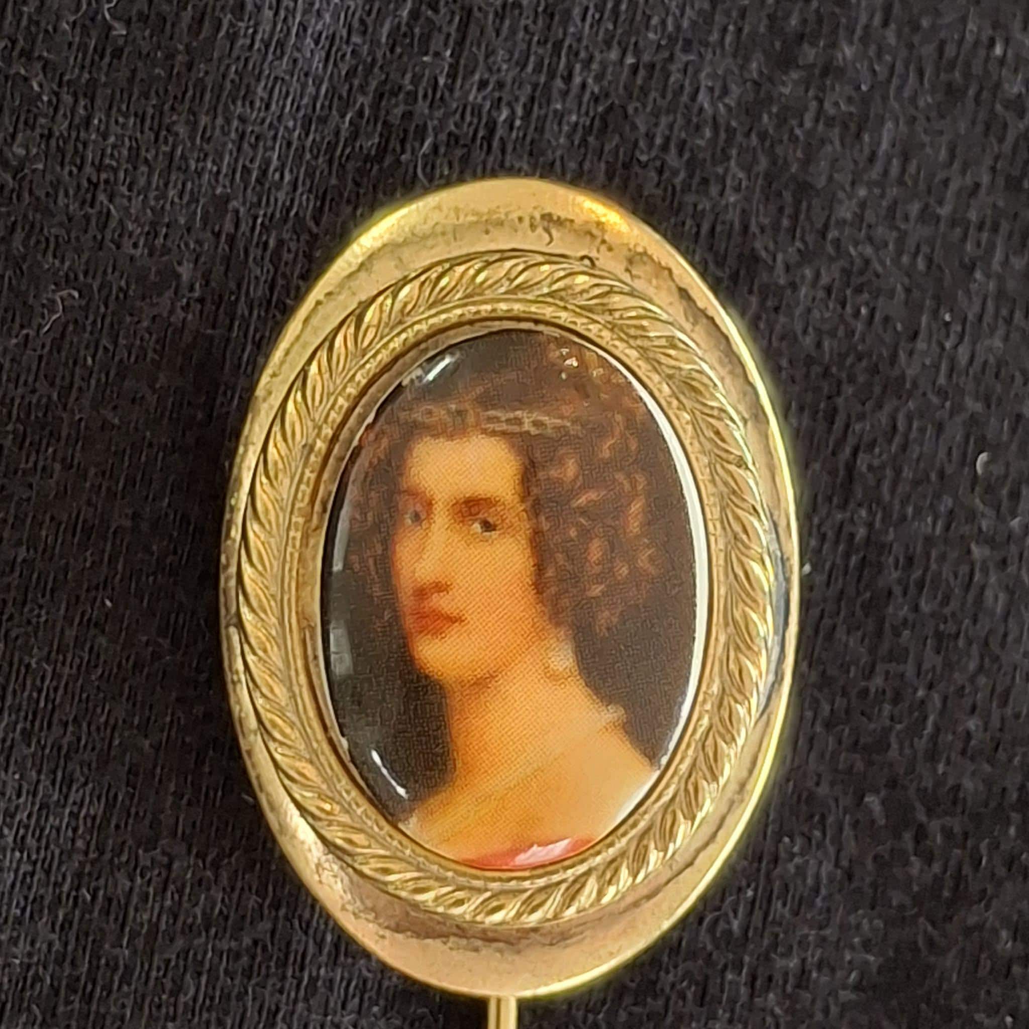 Vintage Stick Pin With Victorian Lady ~ Gold Tone - Etsy
