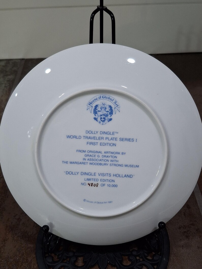 Dolly Dingle World Traveler Plate Series 1 First Edition-visits Holland ...