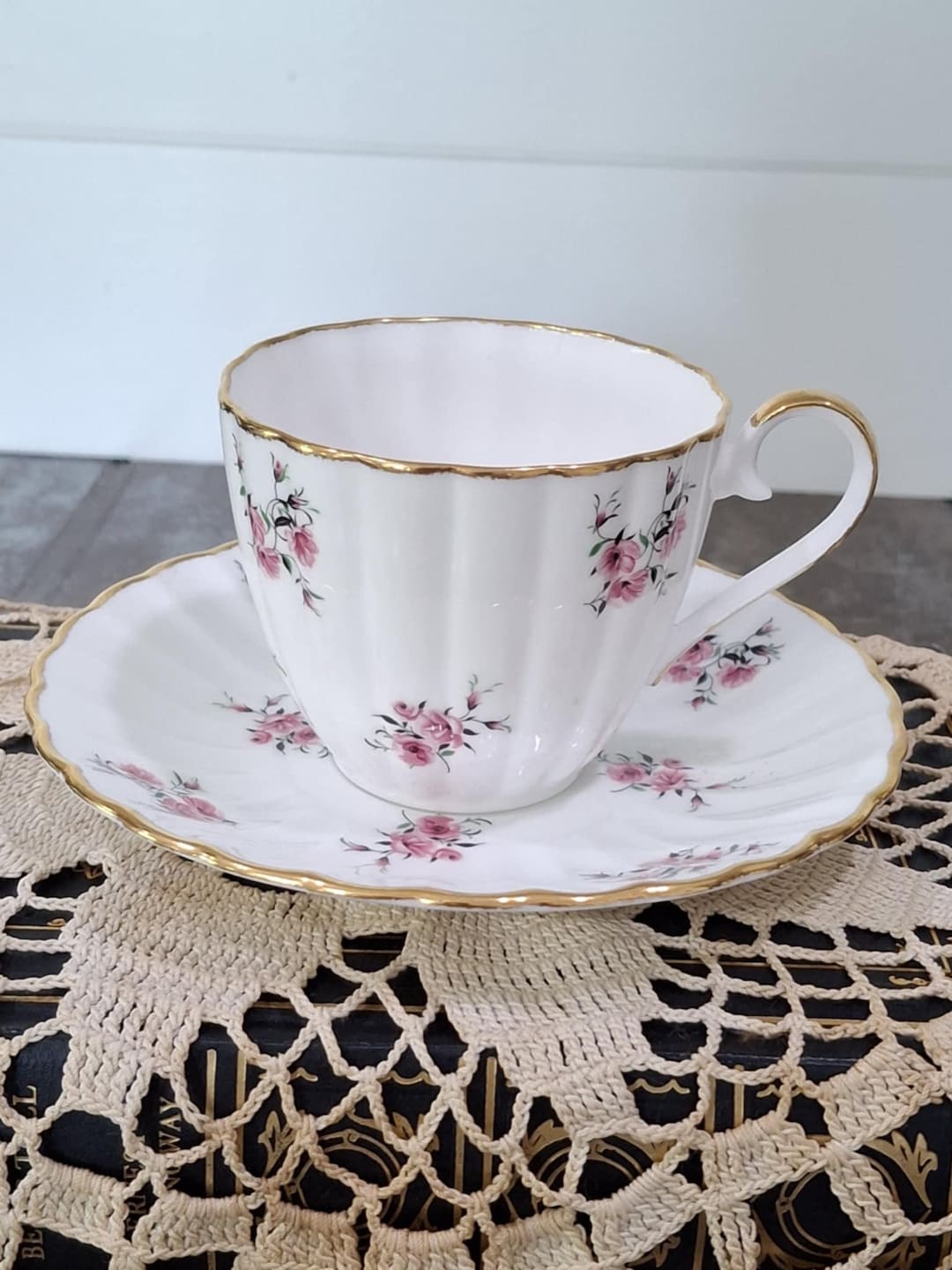 Jason Bone China Made in England Tea Cup & Saucer in the ROSEMARY ...