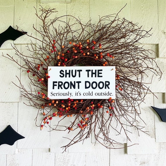 Home & Living Brown Suede Lace Unwelcome Hanging Sign Custom Wood Door ...