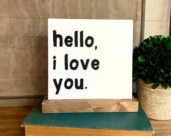 Hello Love Sign | Etsy