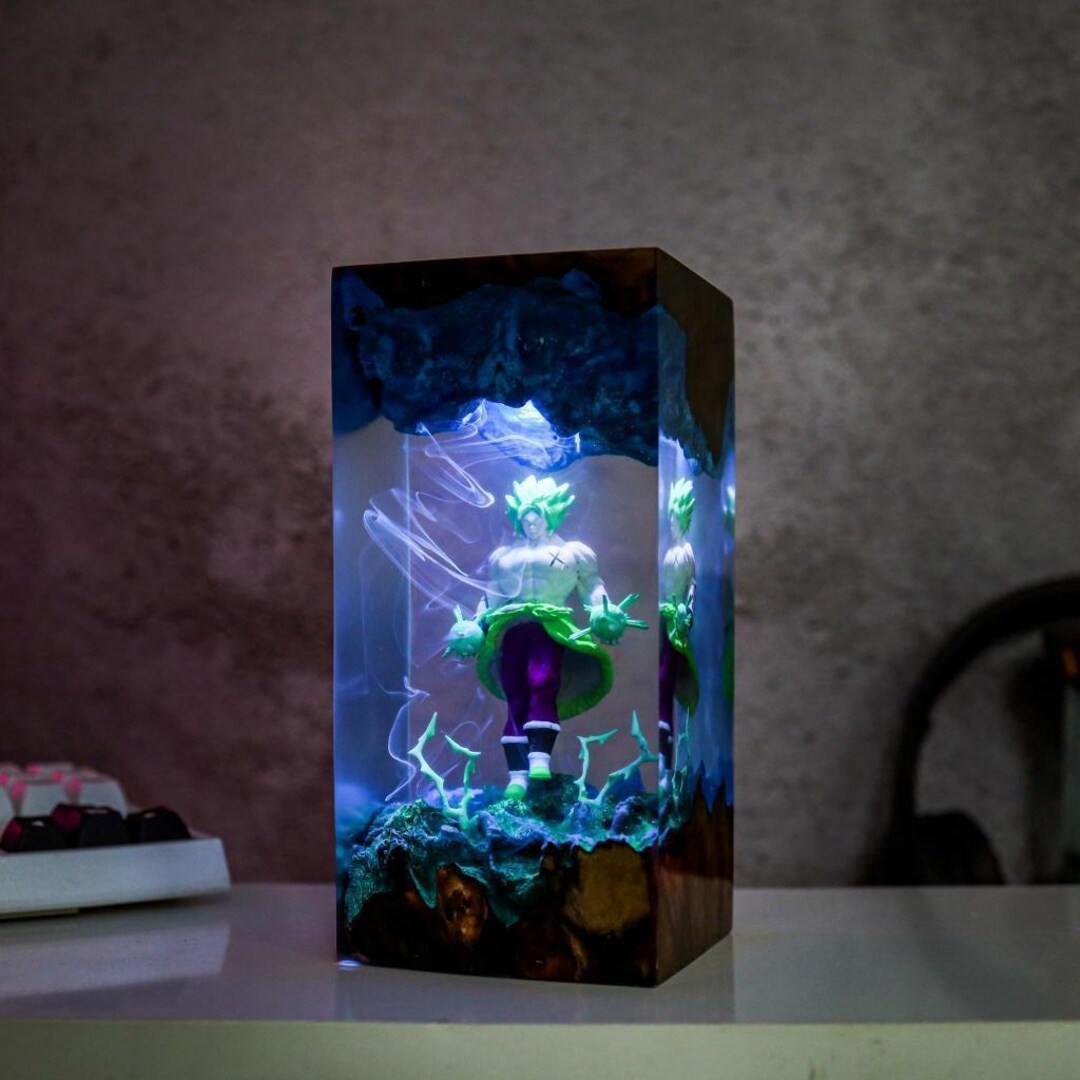 Dragon Ball Broly Lamp, DBZ Anime Figure Resin Art Night Light, Unique ...