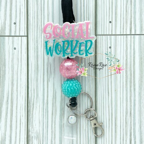 Social Work Badge Reel Cute Badge Reel Gift for Social - Etsy