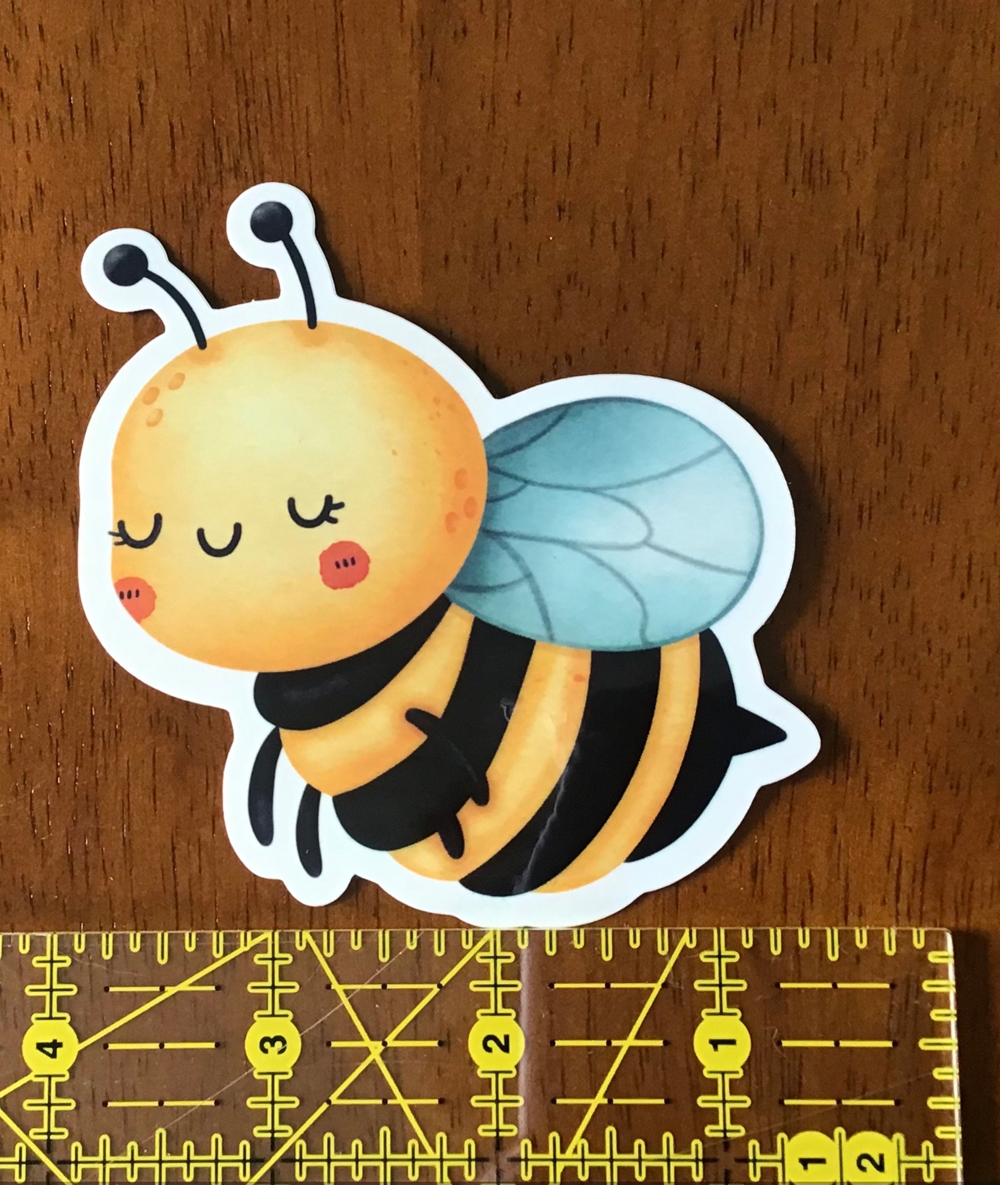 Buzz, Buzz, Cheerful Honey Bee Large Sticker - Etsy