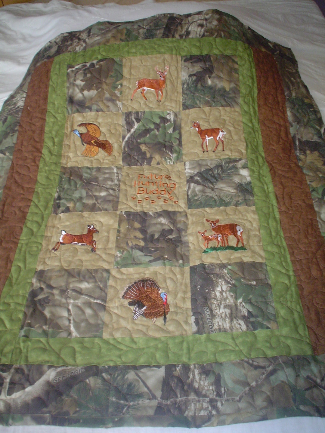 Whitetail Deer Turkeys With Realtree Geologic Camouflage Print ...