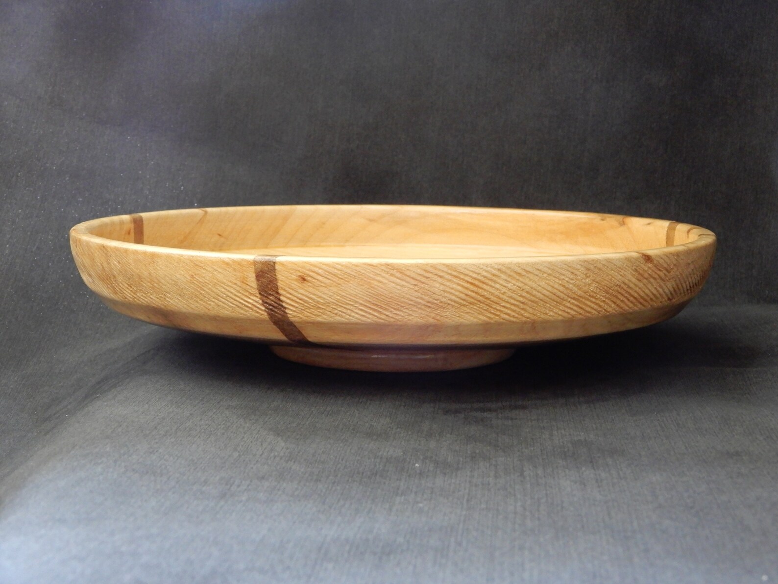 Maple Wood Platter With Walnut Inlay Unique Centerpiece, Hand-turned ...