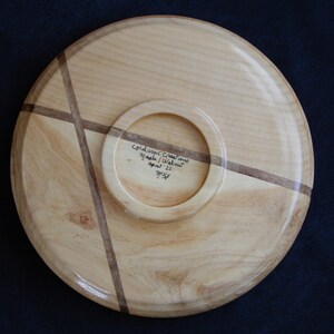 Maple Wood Platter With Walnut Inlay Unique Centerpiece, Hand-turned ...
