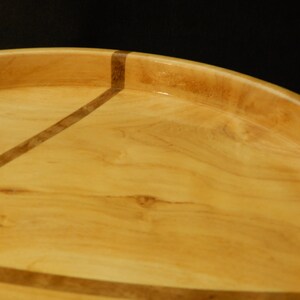 Maple Wood Platter With Walnut Inlay Unique Centerpiece, Hand-turned ...