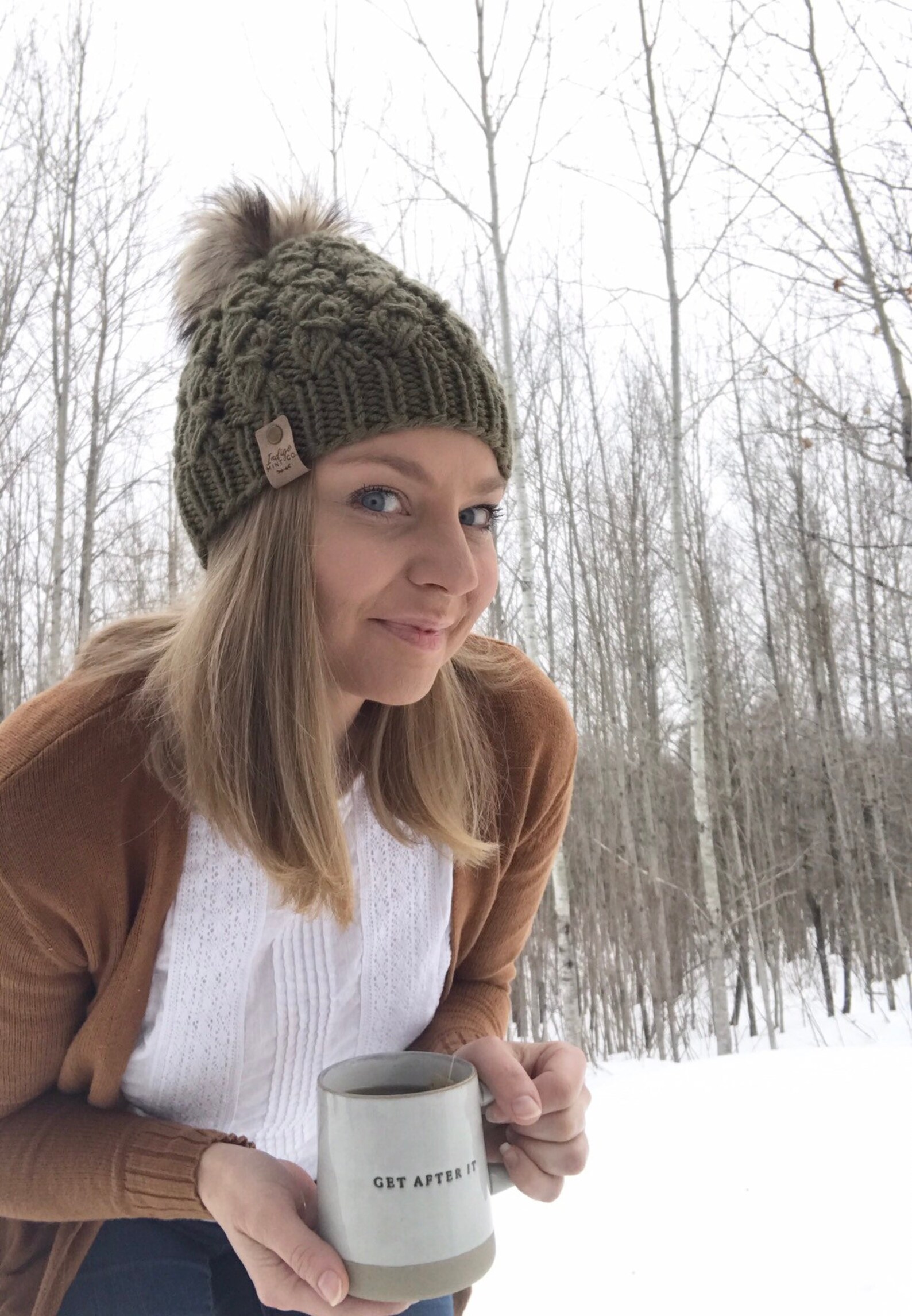 Slalom Run Beanie Knitting Pattern Textured Hat Pattern Bulky Pattern ...